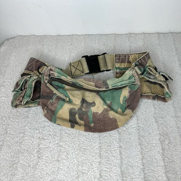 Vintage Bag | Bags | Vintage Camouflage Belt Bag Danny Pack 3 Pouch ...